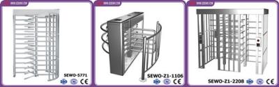 China DC 24V Brushed Motor 304 Stainless Steel RFID Card Reader Full Height Turnstile for sale
