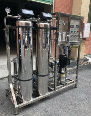 China 500L/H 2xSS304 Storage Tank Reverse Osmosis Water Plant For Commercial Water Treatment for sale