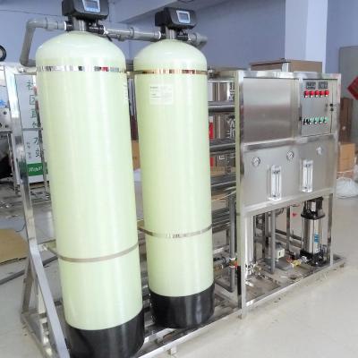 China 2000L/H 2xFRP Tanks Brackish Water Reverse Osmosis Water Plant for sale