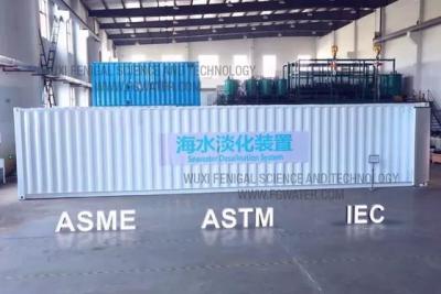 China 100 M³/day 70% Recovery Rate Brackish Water Reverse Osmosis System in 20ft Container for sale