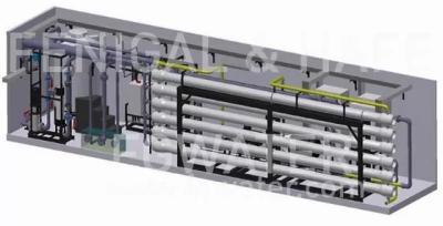 China 500 M³/day Containerized BWRO System with 70% Recovery Rate and 1.04 kWh/m³ Energy Consumption for sale