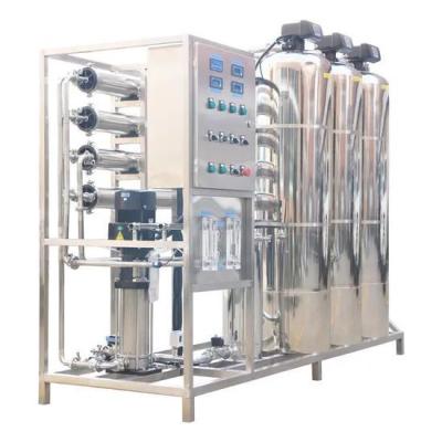 China 500L/H Commercial Reverse Osmosis Water Purification System with FRP Pretreatment Tanks and Stainless Steel Skid-Mounted Design for sale