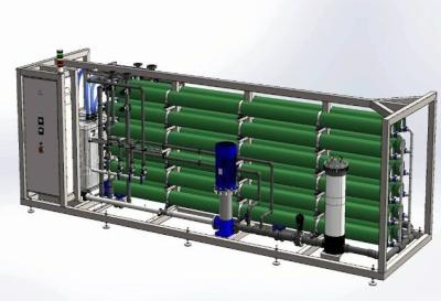 China Skid Mount Purified Water Treatment System , RO Water Treatment System for sale