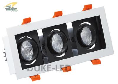 China High Brightness LED Recessed Downlights 24w Aluminum Grille Fixture Triple for High - grade Hotels for sale