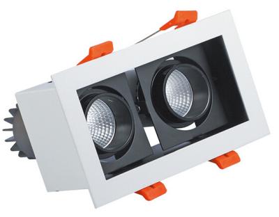 China Double Head LED Recessed Downlights 160*80mm Rectangle 15° View Angle LED Boutiques for sale