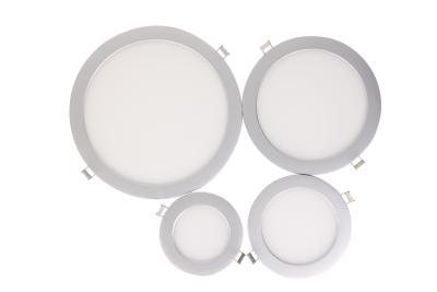 China CE Approved High Lumens Round LED Flat Panel Lighting 24W PF 0.9 CRI 80 SCR Dimmable for sale
