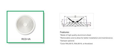 China aluminum air diffuser round ceiling diffuser with damper hvac for sale