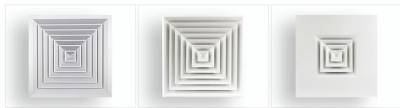 China Air conditioning parts aluminum 4 way air conditioning ceiling square air diffuser for sale