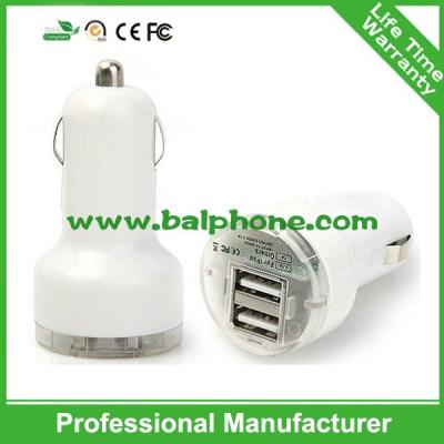 China Car Cigarette Powered Dual 2 USB Adapter Charger for Mobile phone for sale