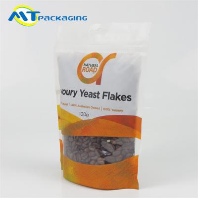 China 100G Stand Up Gusseted Pouch Easy To Display For Savoury Yeast Flakes for sale