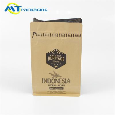 China Reusable Smell Proof Flat Bottom Brown Paper Bags For Dried Fruit 10 Colors for sale