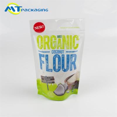 China Coconut Flour Stand Up Gusseted Pouch SGS Certification Easy To Display for sale