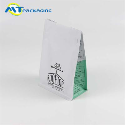 China Roasters coffee for flat bottom pouch with zipper and valve for sale
