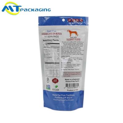China Stand Up Design Custom Printed Resealable Food Bags With Strong Sealing for sale