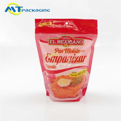 China Beautiful Printing Stand Up Gusseted Pouch Anti Leakage For Breading Packaging for sale