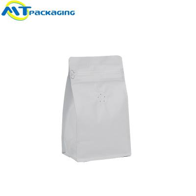 China Matt White k Coffee Bags , Aluminum Foil Gusseted Coffee Bags for sale