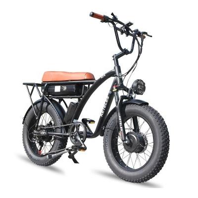Cina 23AH Capacità della batteria 1000W 2000W Motore 20 pollici Fat Bike Electric Bike Supporto personalizzato in vendita
