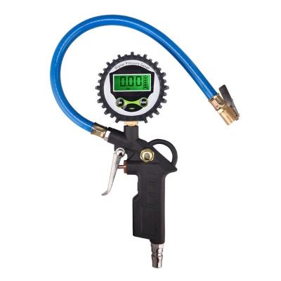 China Aluminum Auto Tire Air Inflating Gun Digital Tire Pressure Gauge 200 PSI Max Pressure for sale