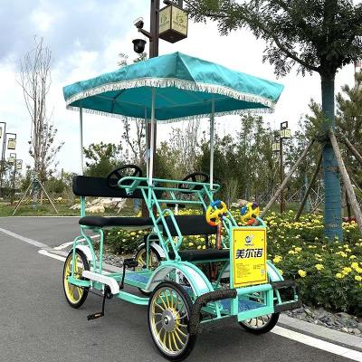 Cina Cornice in acciaio 26' Tandem 4 ruote Bicicleta stradale per adulti per turisti in spiaggia in vendita