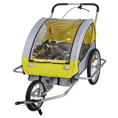 Cina 2021 Aluminium Bike Baby Trailer per bambini 2 porta MTB 14' ruota anteriore e 20' ruote posteriori in vendita