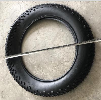 China 20x4.0 Snow Bike Black Fat Tire Beach Bike Rubber Outer Tires for 12-20inches and 2 kg for sale
