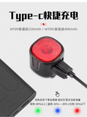 Китай 33*30*33mm WEST BIKING Велосипедный тормозный фонарь с светодиодными светодиодными сигналами поворота и зарядкой типа C продается