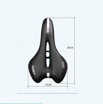 China Comfortable Shockproof Bicycle Saddle with Silicone Cushion and PU Leather Surface for sale