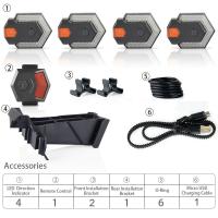 China Wireless Remote Control LED Direction Indicator Cycling Warning Light for Commuters for sale