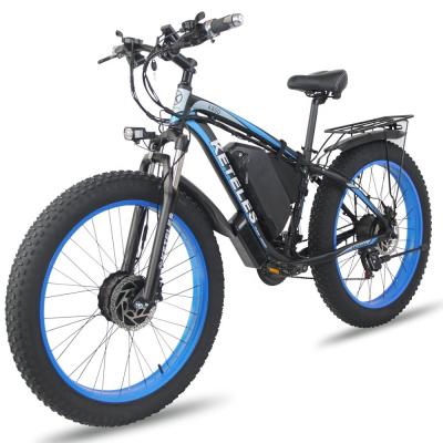 Cina 26AH 2000W Alta Potenza Due Ruote a Trazione Bicicletta Elettrica a doppio motore con 26x4.0 pollici Fat Tire in vendita
