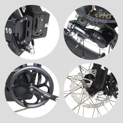 China 2024 Direct 20x4.0 Inch Fat Tire Folding E-Bike 1000W met 7 snelheidsversnellingen Achterhoekmotor Te koop