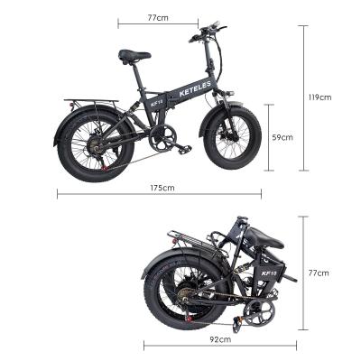 Cina Bicicleta elettrica per tutti i terreni 1000W 13AH con gomma grassa da 20x4.0 pollici e tempo di ricarica veloce in vendita