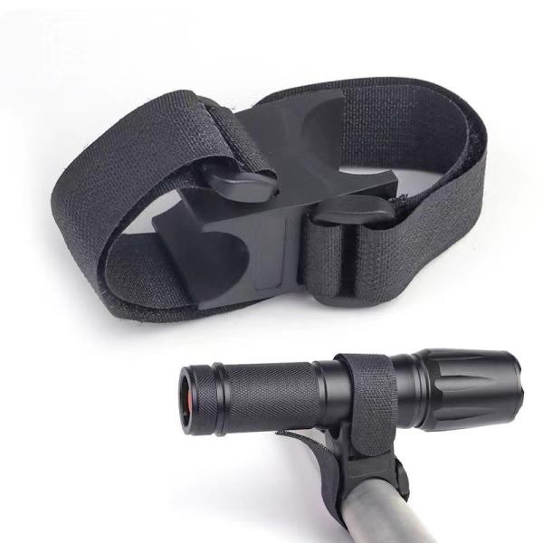 Quality Black Bicycle LED Torch Rotation Bracket Flashlight Stand for 28-40mm Bike Light for sale