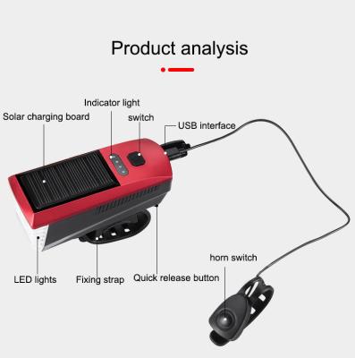 Cina Lumiera blu solare e USB per la ricarica della bicicletta 2000mAh Far luce frontale per il ciclismo su strada MTB in vendita