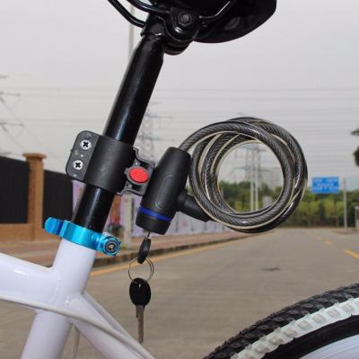 Cina Anti-furto di biciclette di sicurezza blocco in acciaio inossidabile bobina del cavo per castello motociclo motociclo MTB bicicletta con 2 chiavi in vendita