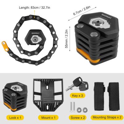 Cina Mountain Bike Road Bicicletta Chiusura pieghevole Antifurto 85cm con 3 chiavi Zinc Legata Legata Acciaio in vendita