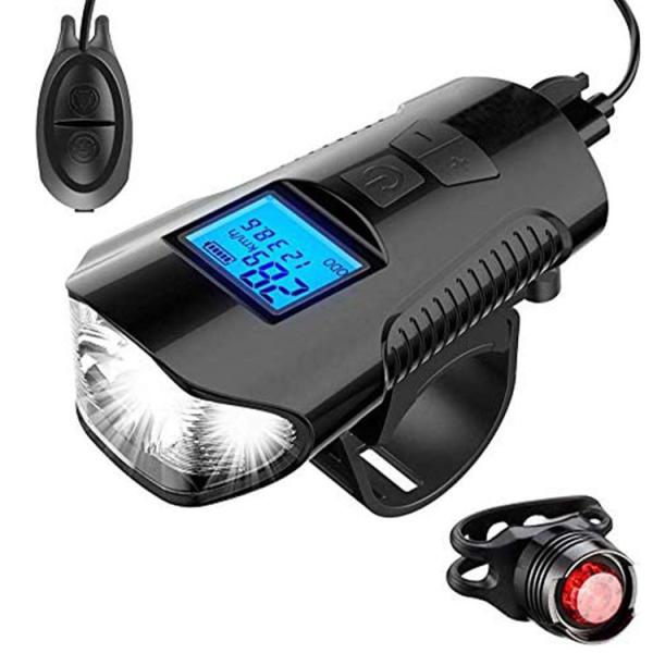 Quality Black Usb Charging Bike Front Light Flashlight Handlebar Cycling Head Light for sale