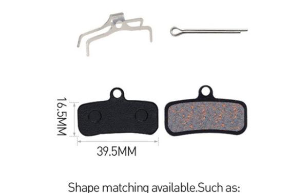 Quality 35x30.5mm Red Metal Brake Pad for Resin MTB Mountain Bike Disc Rotor Braking for sale