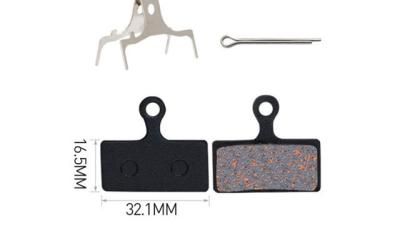 China 35x30.5mm Red Metal Brake Pad for Resin MTB Mountain Bike Disc Rotor Braking Pads for sale