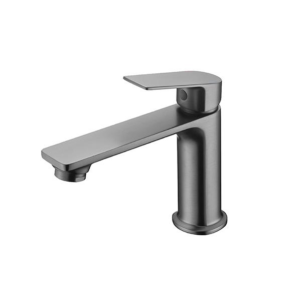 Quality Modern Bathroom Basin Mixer Taps Gun Grey Hot And Cold Water Mixer 142mm Orin OR16641SQ for sale
