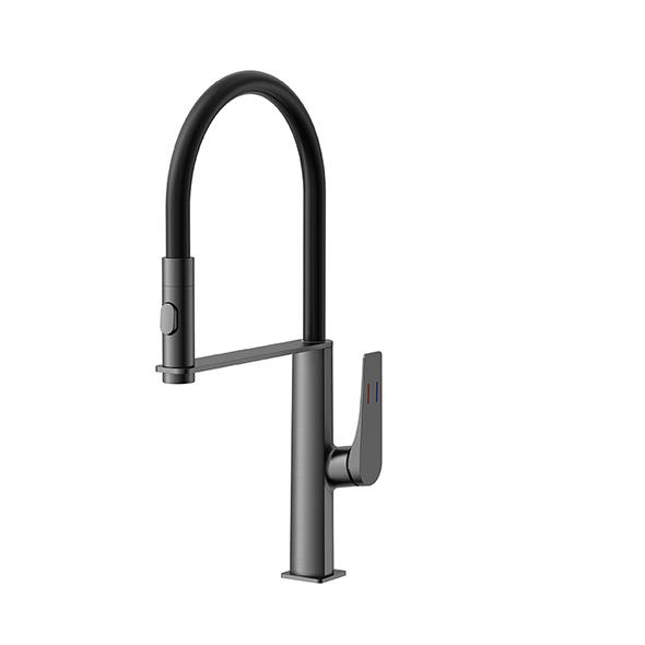 Quality 509mm Sink Mixer Taps Matte Black Hot And Cold Water Kitchen Faucet Orin OR1514411 for sale