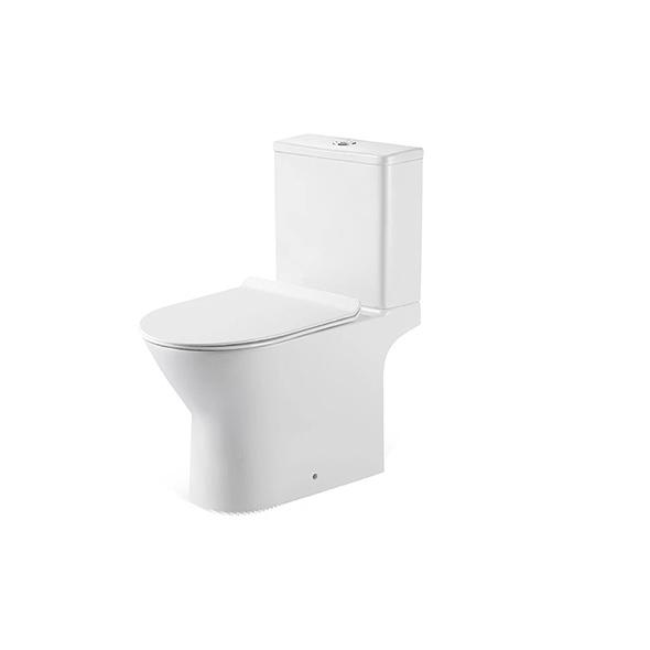 Quality Water Efficient Two Piece Toilets 375x635x775mm Ceramic WC Toilet White For Bathroom for sale