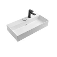 China Rectangle Ceramic Wash Basin Small Vessel Sinks White Without Overflow for sale