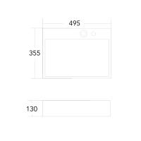 China Space Saving White Countertop Sink Durable Rectangular Ceramic Vessel Sink Orin OR8652 for sale