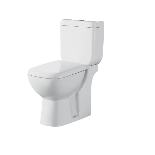 Quality White Two Piece Toilets Easy Cleaning Washdown Toilet Bowl 370x650x795mm Orin ORE6003 for sale