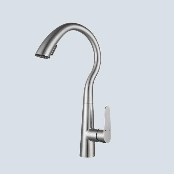 Quality Chrome Bathroom Sanitary Wares Hot Cold Kitchen Mixer Faucet 430mm Orin ORSS1555508 for sale