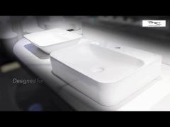 rectangle ceramic wash basin small vessel sinks white without overflow