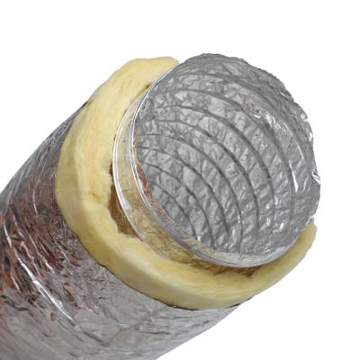 China 100mm Insulated Flexible Air Duct For Thermal Insulation And Performance In HVAC Systems Te koop