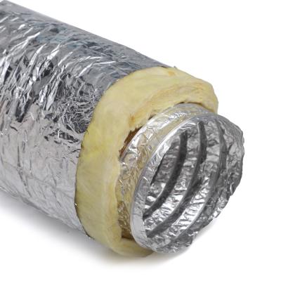 Cina Aluminum Foil And Fiberglass Insulation insulated ducting For AC Insulated Duct Systems in vendita