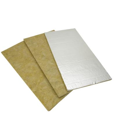 China Fireproof Waterproof Aluminum Foil Rockwool Board for Thermal Insulation and Soundproofing for sale