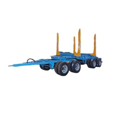 China 4 Alxes 2 Alxe Full Trailers Logging Truck Log Trailer Log Loader Timber Trailer for sale